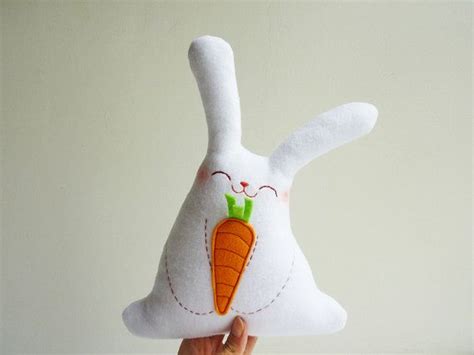 Bunny Plush Roro With Carrot Etsyprojectembrace Etsy Bunny Plush Felt Crafts Cat Plush
