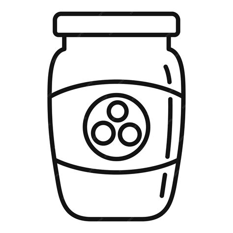 Premium Vector Berry Jam Jar Icon Outline Berry Jam Jar Vector Icon