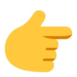 Backhand Index Pointing Right Flat Default Icon FluentUI Emoji Flat