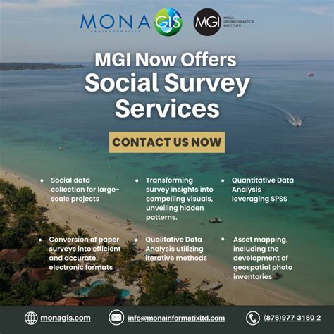 Announcing Mgis Advanced Social Survey Services Mona Geoinformatics Institute