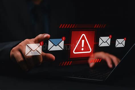 Email Security Alert Digital Illustration Depicting Phishing Scams Data