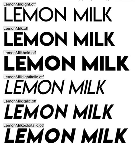 Lemon Milk Font Free Download Open Type Feast Lemon Milk Font