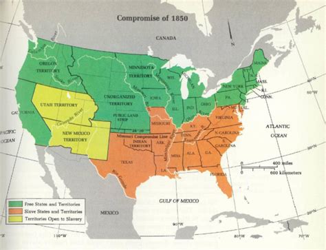 Compromise Of 1850 Map Us History A Nation On The Move Westward