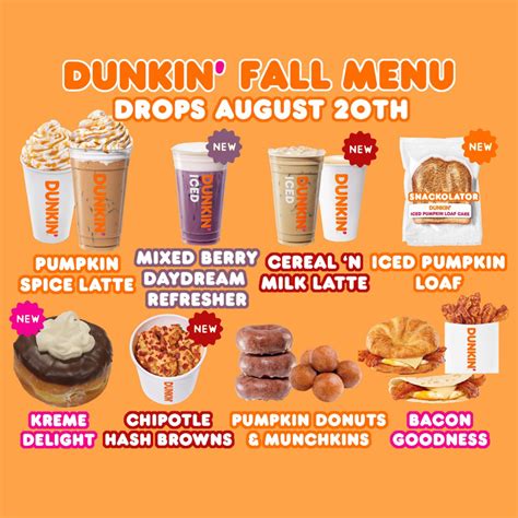 Dunkin Donuts Meny