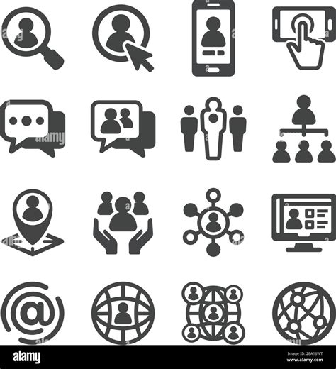 Social Network Icon Set Stock Vector Image And Art Alamy