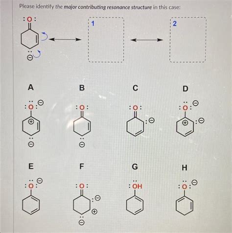 Solved Please Identify The Major Contributing Resonance