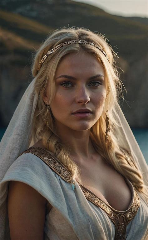 Ai Generated A Beautiful Blonde Woman In A Greek Costume 38903468 Stock
