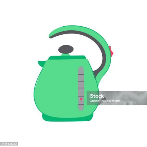 Ilustración De Tetera Eléctrica Dibujos Animados Vector Ilustración Y