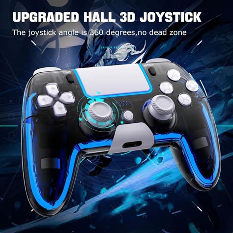 Ps4 Game Controller Dual Hall P4 Bluetooth Wireless Rgb Glare Mobile Phone Computer Pc Android