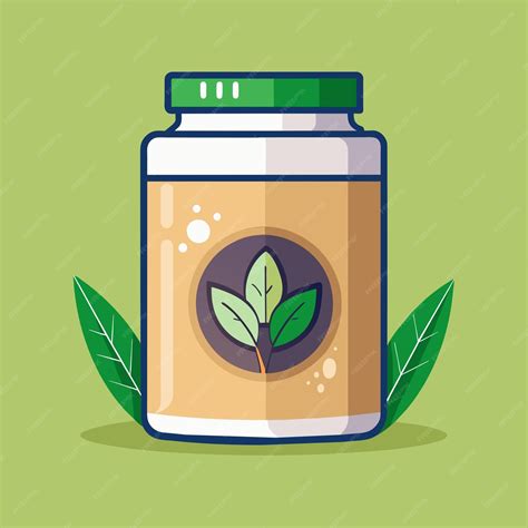 Premium Vector Vegan Protein Powder Vector Graphics Illustration Eps