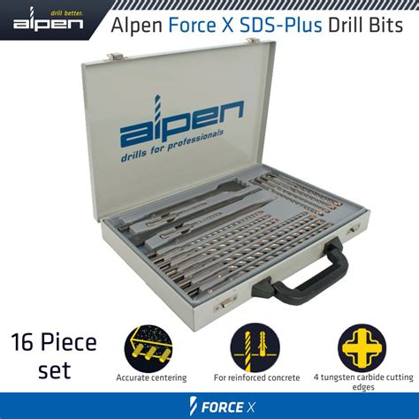 Alpen Force X Sds Plus Kit16 16 Pcs Alp5002161