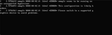 Vmwgfx seems to be running on an unsupported hypervisor Кали