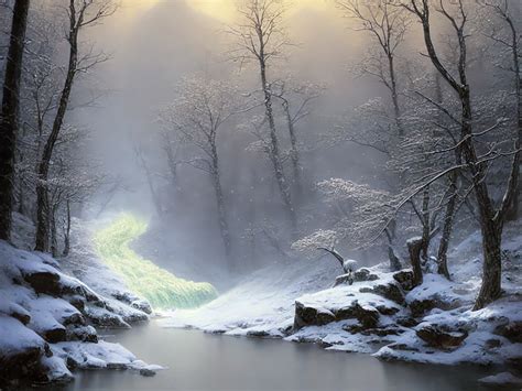 Winter Stream Snow Free Image On Pixabay