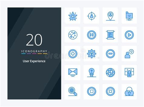 20 User Experience Blue Color Icon For Presentation Vector Icons