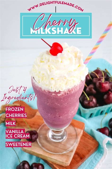 4 Ingredient Creamy Cherry Milkshake Recipe Delightful E Made