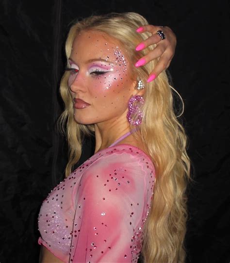 Swedish Singer Zara Larsson Shines Bright In Rhinestones And Glitter Glam