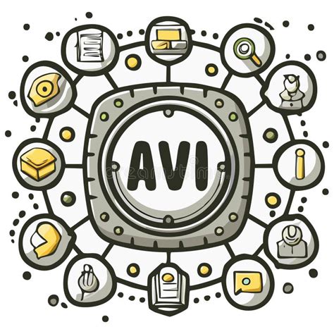 Industrial Network Structure Featuring Documents And Data Icons With