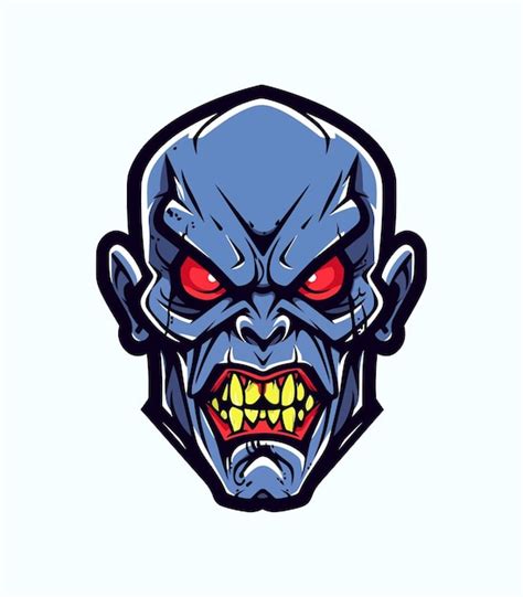 Premium Vector Zombie Head Vector Clip Art Illustration