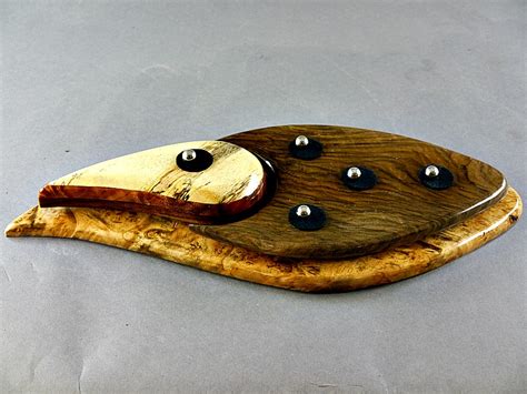 Spalted Tamarind Laminate 5 Pipe Stand Exotics Handmade Pipe Stands