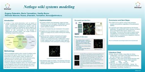 essa 2011 poster netlogo wiki systems modeling ppt