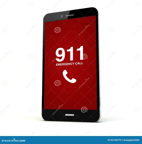 Emergency Call 911 Concept. Hand Holding Mobile Phone Royalty-Free Stock Image | CartoonDealer ...