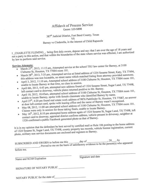 Affidavit Example Pdf