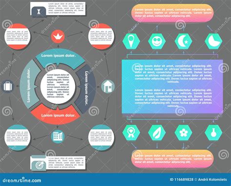 Flowchart Elements Different Arrows Cartoon Vector CartoonDealer Com
