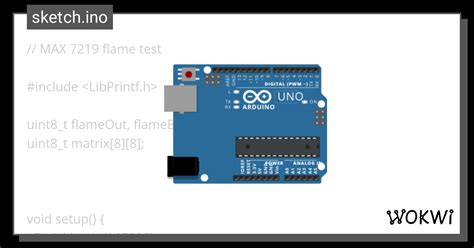 Max Flame Test Clear Two Pixels Two Rows Wokwi ESP STM Arduino Simulator