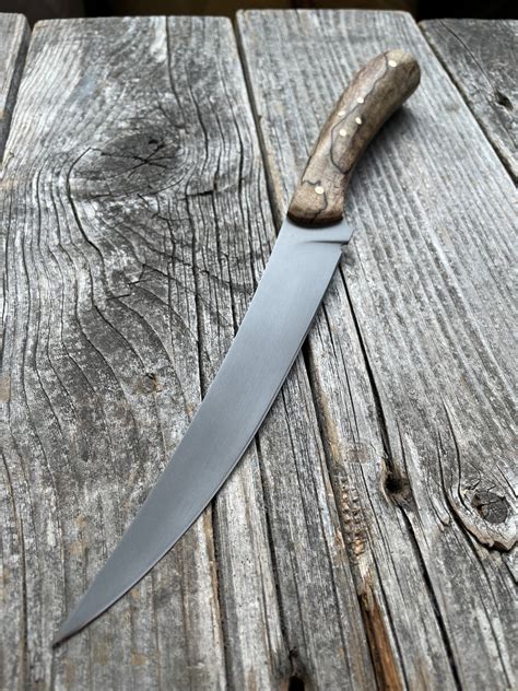 Matteis Boningfillet Knife 6 — Stainless Spalted Maple And Brass