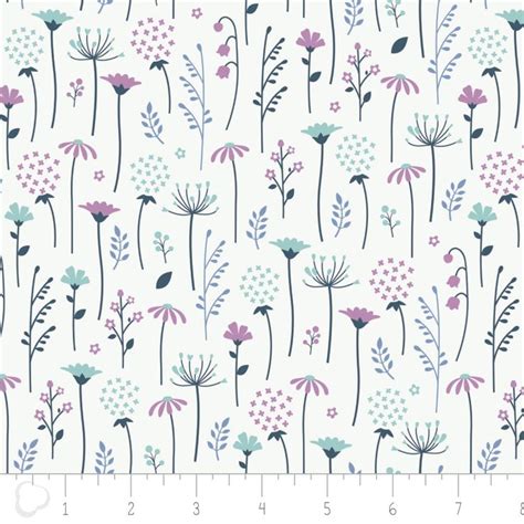 Flowers Fabric White Flowers