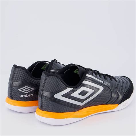 Chuteira Umbro Pro 5 Bump Club Futsal Laranja E Preta Futfanatics