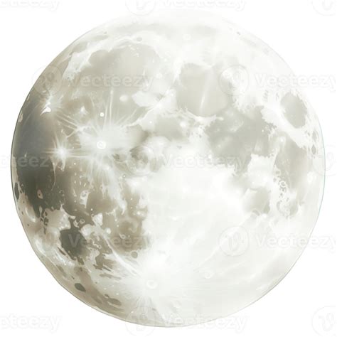 Graceful White Full Moon 50769633 Png