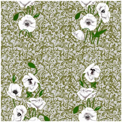 Premium Vector Seamless White Floral Patterns For Fabrics And Curtains