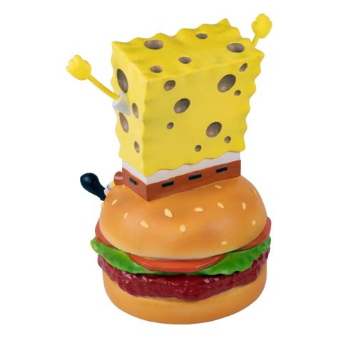 Spongebob Squarepants Spongebob On Hamburger Resin Statue Dee Pop Culture And Ts