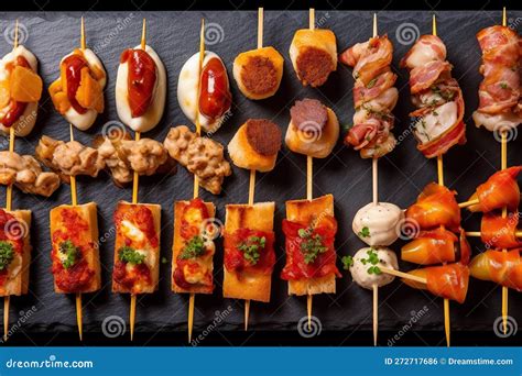 Closeup Of A Typical Spanish Pincho De Tortilla Spanish Omelete Served On Bread Spanish Tapas