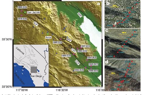 Figure 1 From Shallow Low‐velocity Zone Of The San Jacinto Fault From
