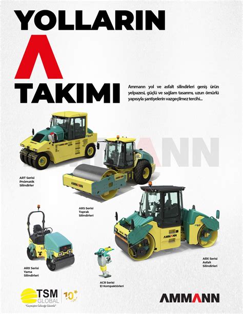 Ammann Yol Ve Asfalt Silindirleri Geniş ürün Yelpazesi Güçlü Ve Sağlam Tasarımı Uzun ömürlü