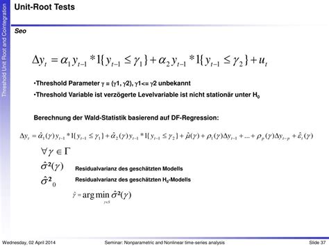 Ppt Threshold Unit Root Modelle Und Kointegration Powerpoint Presentation Id657618