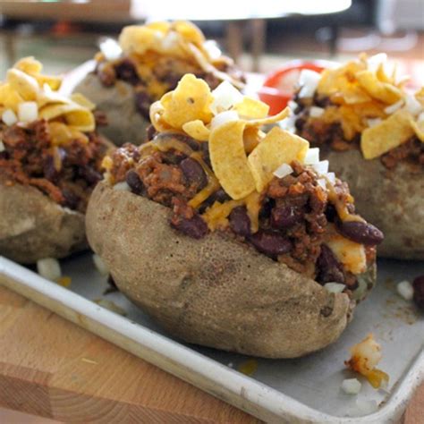 Loaded Baked Potato With Chili