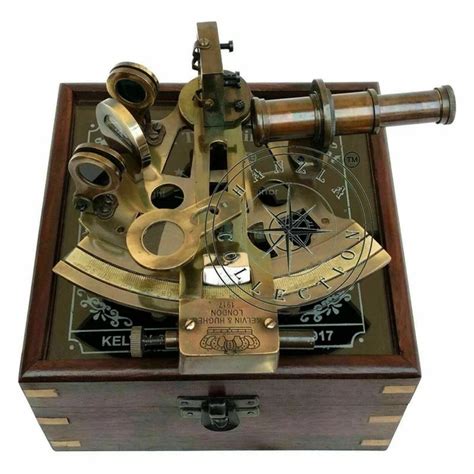 Ancien 3 And Nautique Laiton Travail Kelvin And Hughe Sextant Avec Cuir Boîte Eur 6469 Picclick Fr