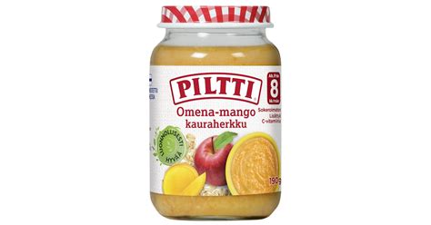 Piltti 8kk Omena Mango Kauraherkku 190g K Ruoka Verkkokauppa