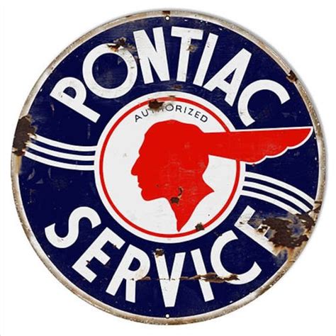 Vintage Style Nostalgic Authorized Pontiac Service Metal Sign For Your Garage Or Man Cave