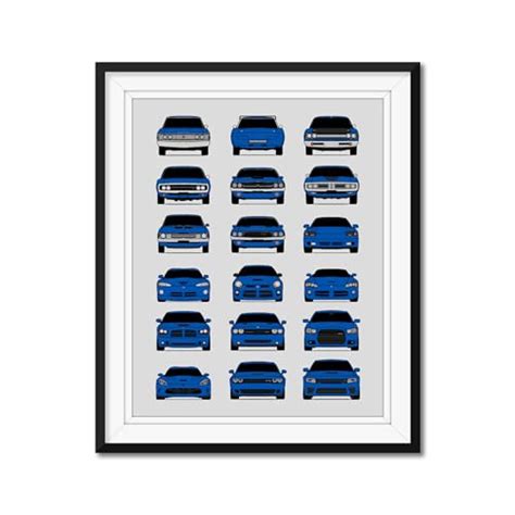 Custom Car Posters History Of Dodge Evolution Print Wall