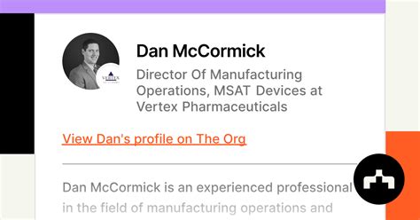 Dan Mccormick Director Of Manufacturing Operations Msat Devices At