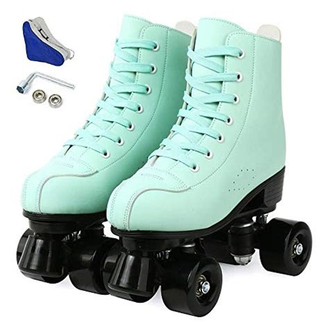 Patins à Roulettes Classiques à Double Rangée En Similicuir Synthétique Pour Débutants
