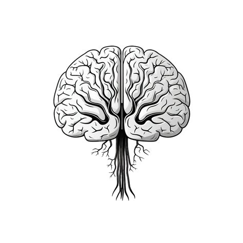 Good Brain Illustration In Minimal Style Brain Health Think Png