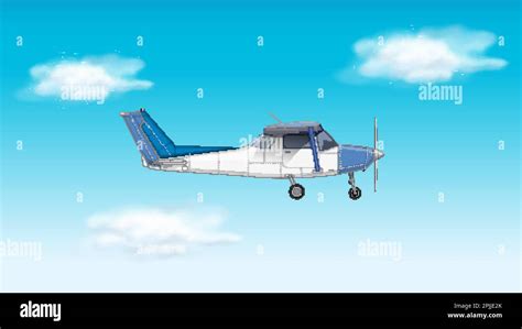 Single Engine Light Aircraft Vector Illustration Stock Vector Image And Art Alamy