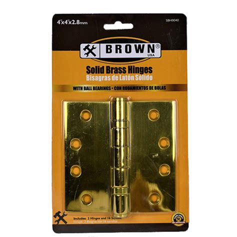 Brown Usa Solid Brass Hinge 4 X 40 X 28mm Almandoz Hardware Ltd