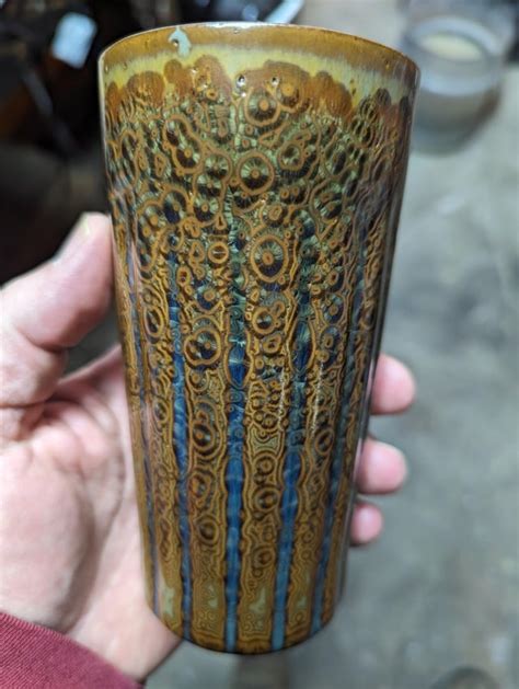 Crystalline Glaze On Slip Cast Wild Clay Cups Rpottery