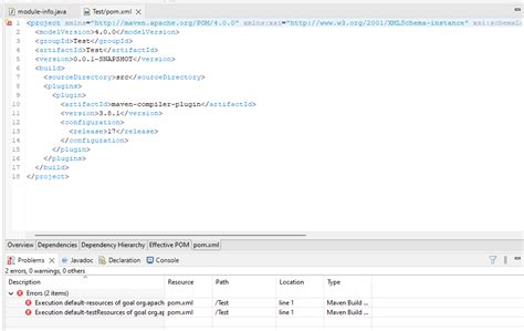 Pom File Errors Rmaven